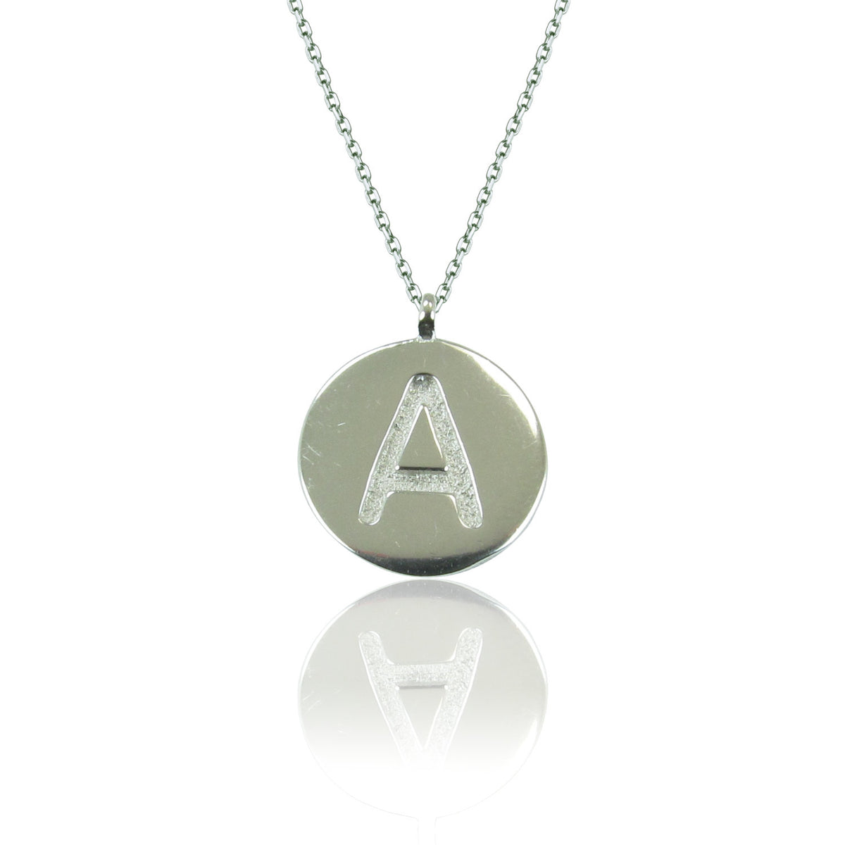 INITIAL PENDANT STERLING SILVER NECKLACE – Rose D'oro